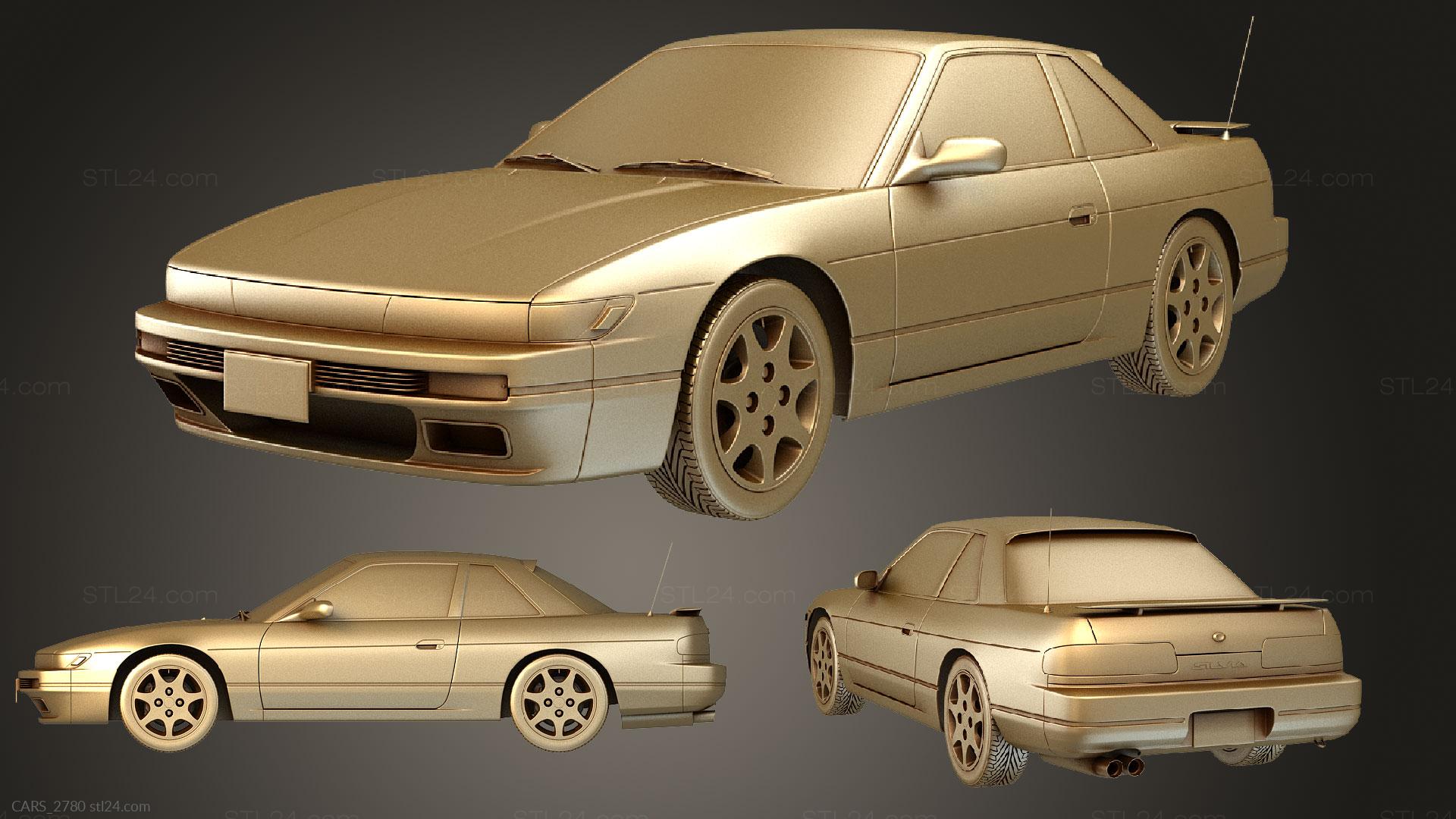 Vehicles - Nissan Silvia K S13 1989–1994 set, CARS_2780. 3D stl model ...